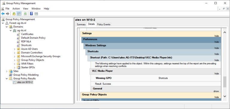 GPP: Shortcuts not applying – Alex Goris IT Solutions